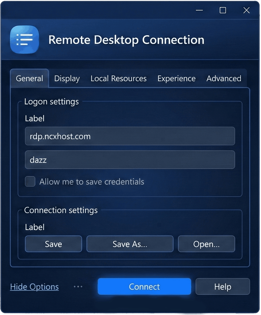 Windows RDP - NCXHost